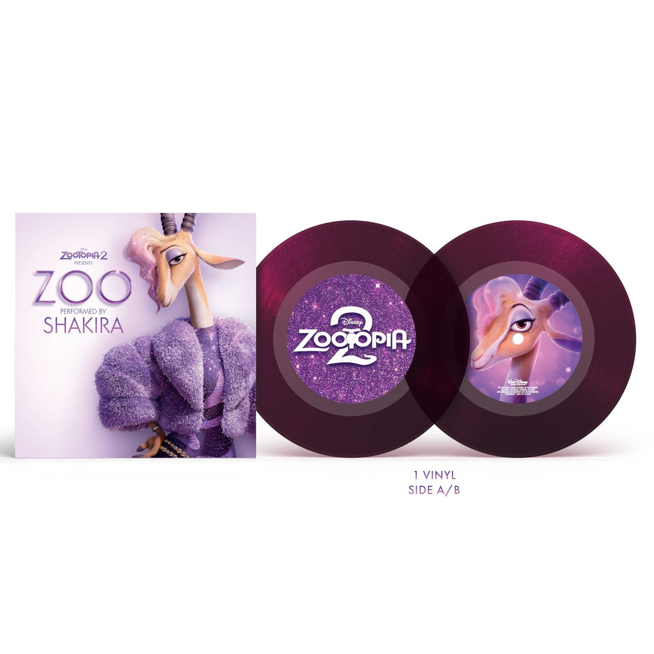 Shakira - Zoo (From Zootopia 2, Original Soundtrack) - Purple 7" Vinyl ...